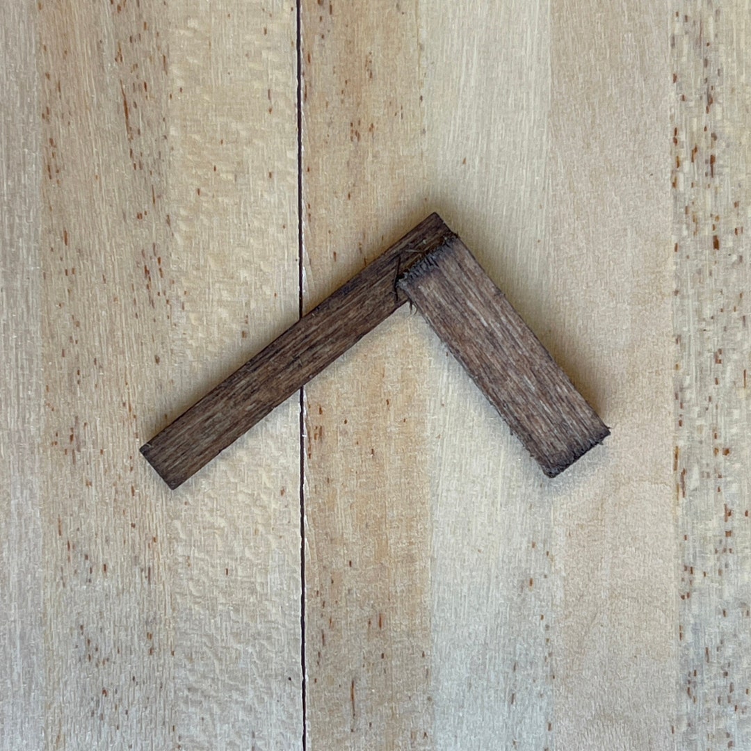 1:12 Miniature Wooden Try Square , Try-square , 90 Degree Measuring ...