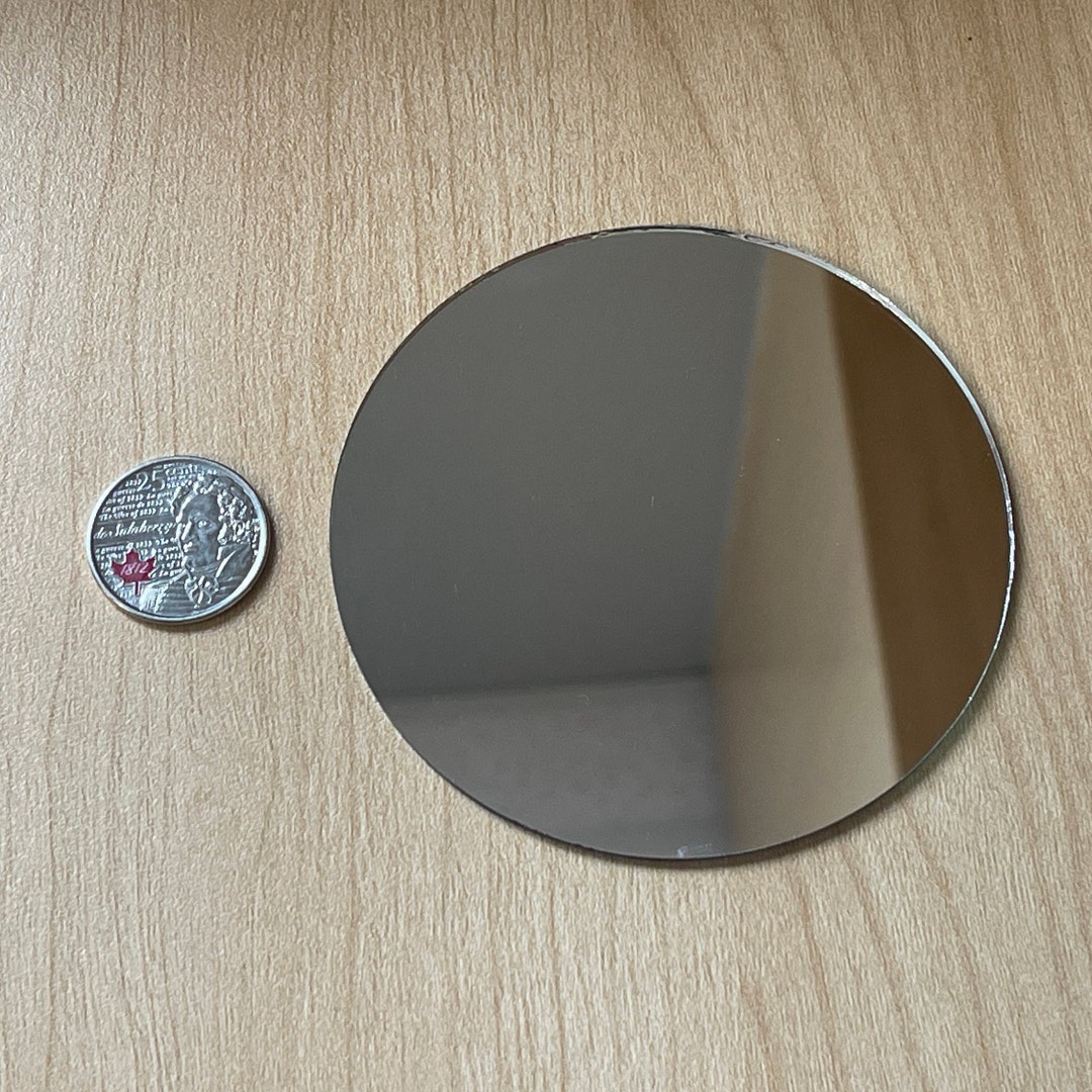 Miniature Glass Round Mirror Large Size , Dollhouse Supplies ...