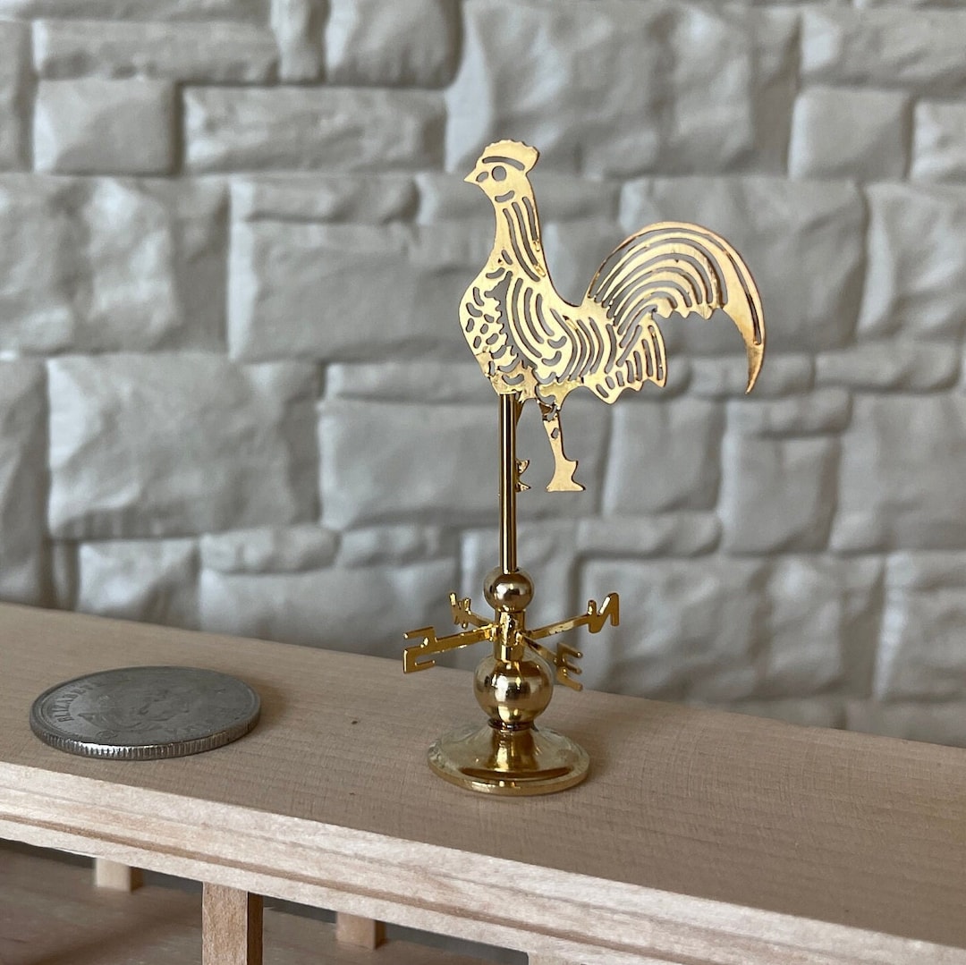 1:12 Dollhouse Miniature Cockerel Weather Vane , Wind Vane ...