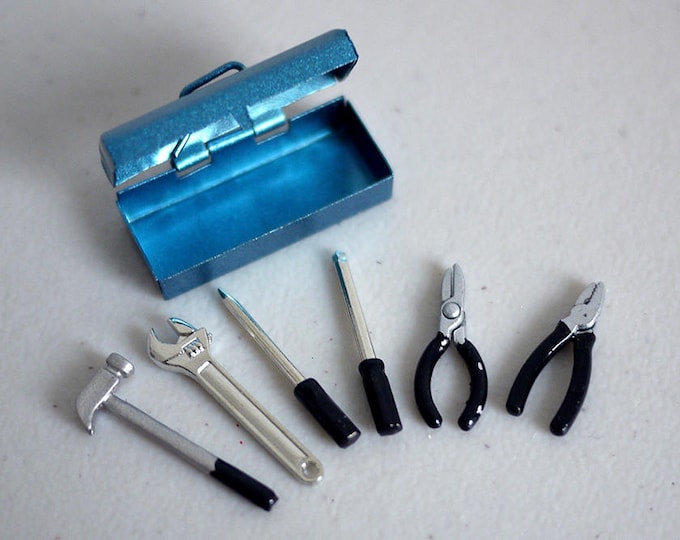 Dollhouse Miniature Tool Set 12 Scale Miniature F079 - Etsy