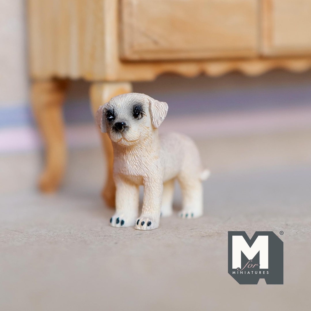 Miniature Standing Labrador Puppy 1:12 Scale Diorama Dog 1-1/4 Inch ...