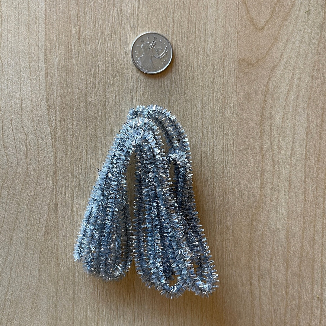 Silver Christmas Tinsel , 1:12 Scale Dollhouse Supplies Miniature ...