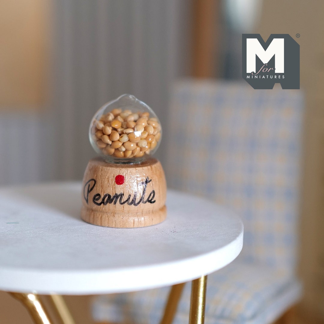 Dollhouse Peanuts Container 1:12 Scale Miniature Peanuts Jar - E034 - Etsy