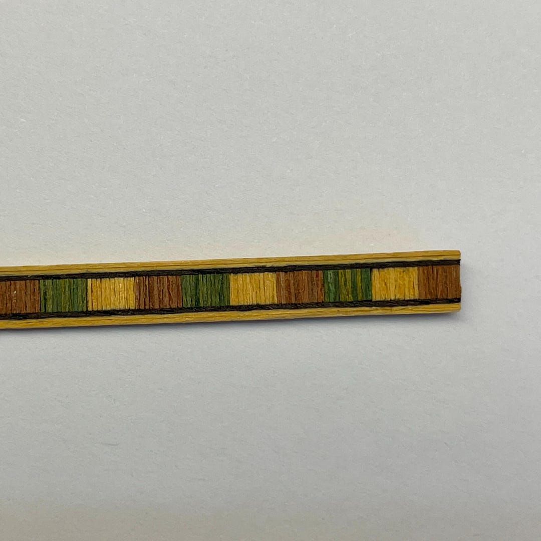 Dollhouse Marquetry Strip 1:12 Scale Checkerboard Inlay Trim Veneer ...