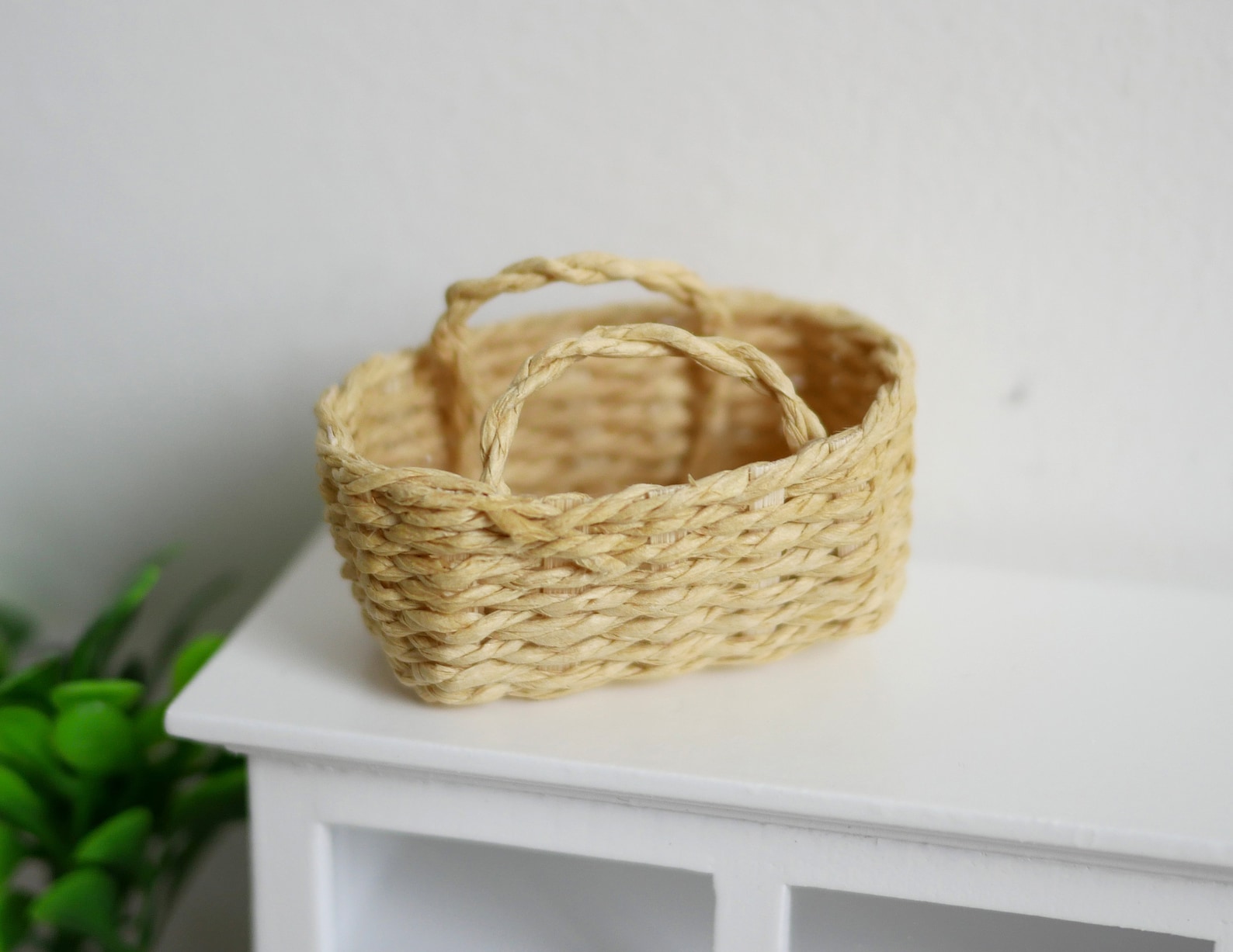1:12 Dollhouse Supplies Miniature Rope Basket Dolls House 1 12th Scale ...