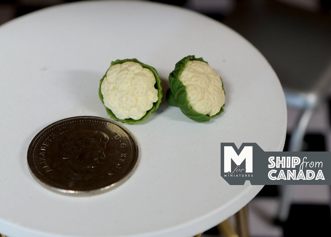 1:12 Dollhouse Supplies Miniature Vegetable 2 X Cauliflower E061 - Etsy