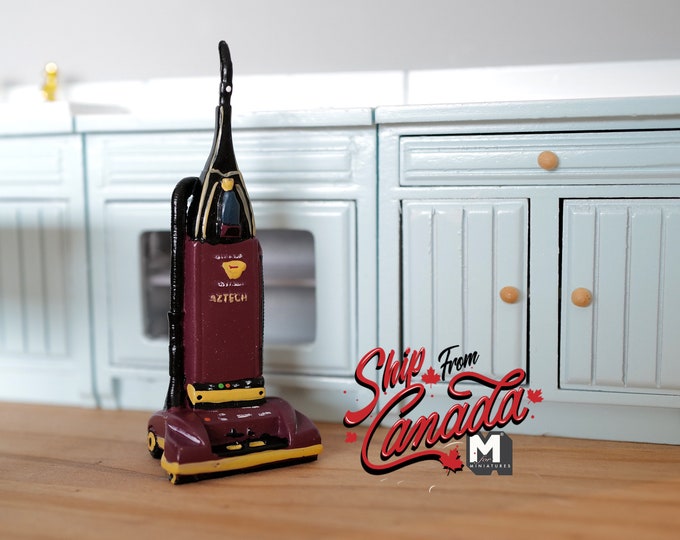 Miniature Vacuum, Mini Workshop Vacuum, Choose Red or Silver, Dollhouse ...