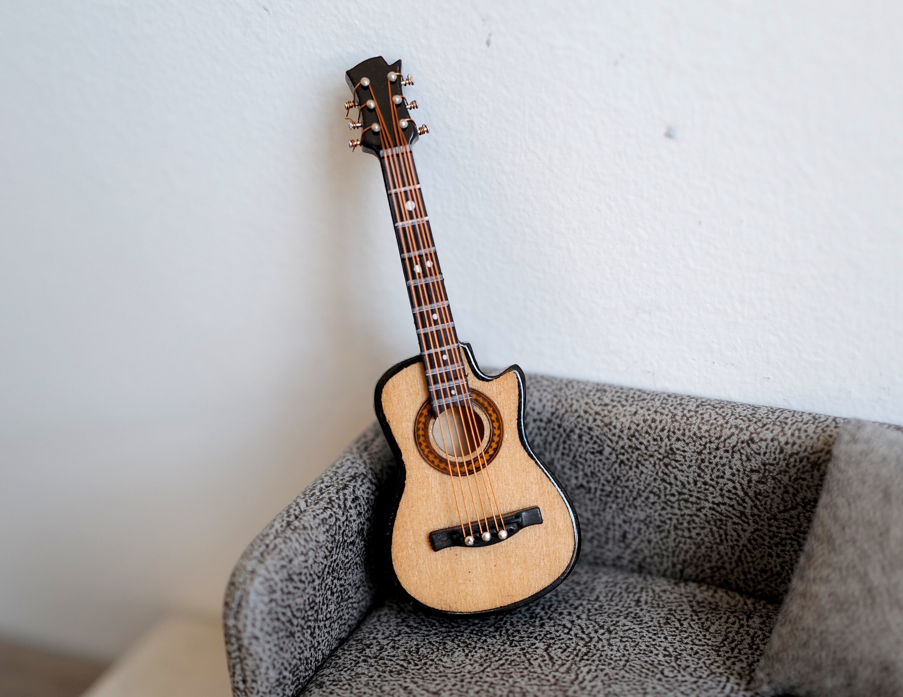 Dollhouse Miniature Acoustic Guitar Strat Guitar 1 12scale - Etsy