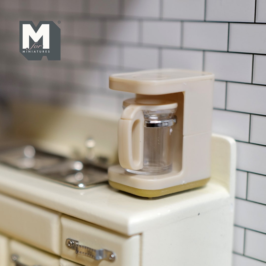 Dollhouse Kitchen Appliance 1:12 Scale Miniature Coffee Maker With ...