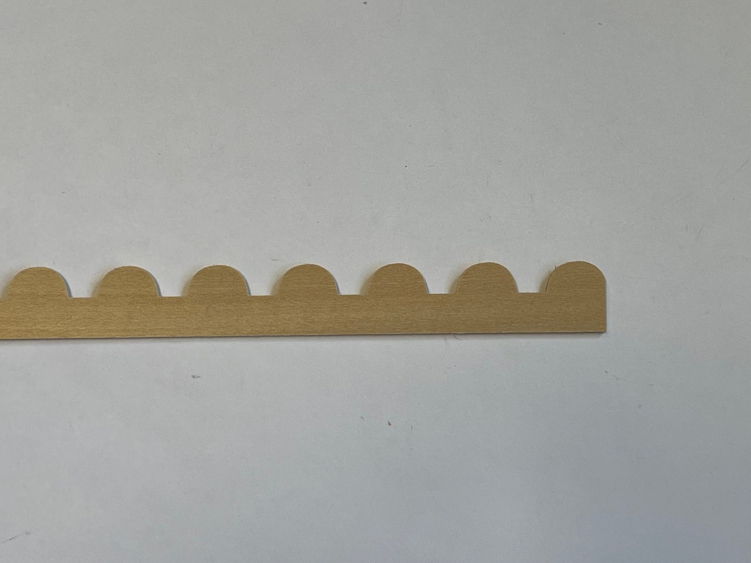 Dollhouse Scalloped Gingerbread Trim , Roof Ridge Trim , Roof Top Trim ...