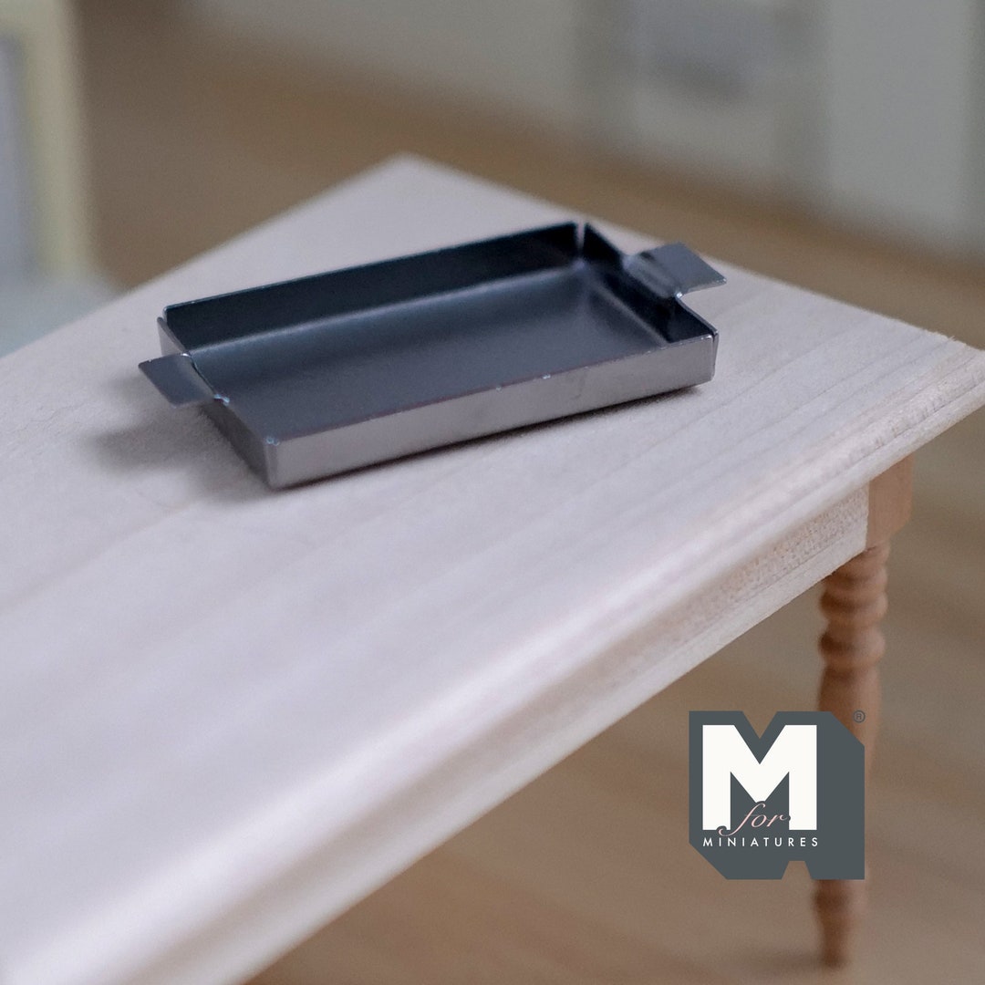 Miniature Metal Tray 1:12 Scale Dollhouse Supplies Baking Tray Oven ...