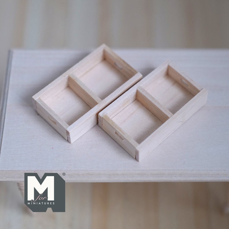 Miniature Divided Crates 1:12 Scale Dollhouse Supplies Fruit Crate ...
