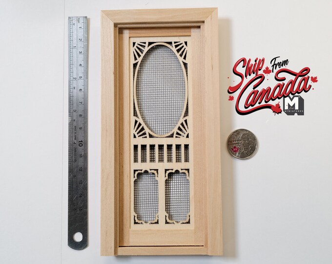 1:12 Dollhouse Material Miniature Bug Screen Door Frame Panel ...