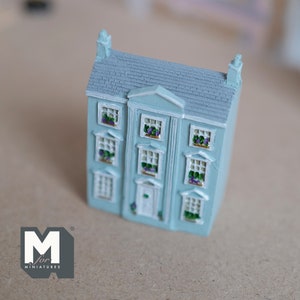 Dollhouse Miniature 1:144 Resin the Montgomery House Mini Home Tiny ...
