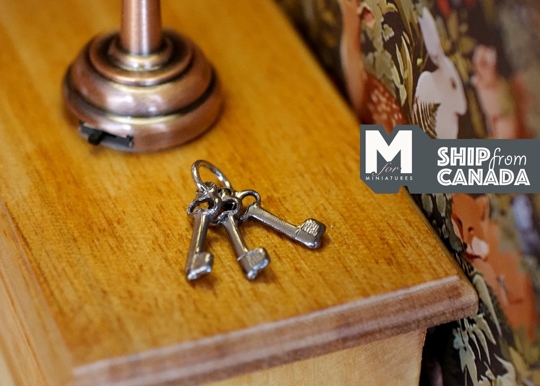 1:12 Miniature Keys Set of 3 (silver) - F076 - Etsy