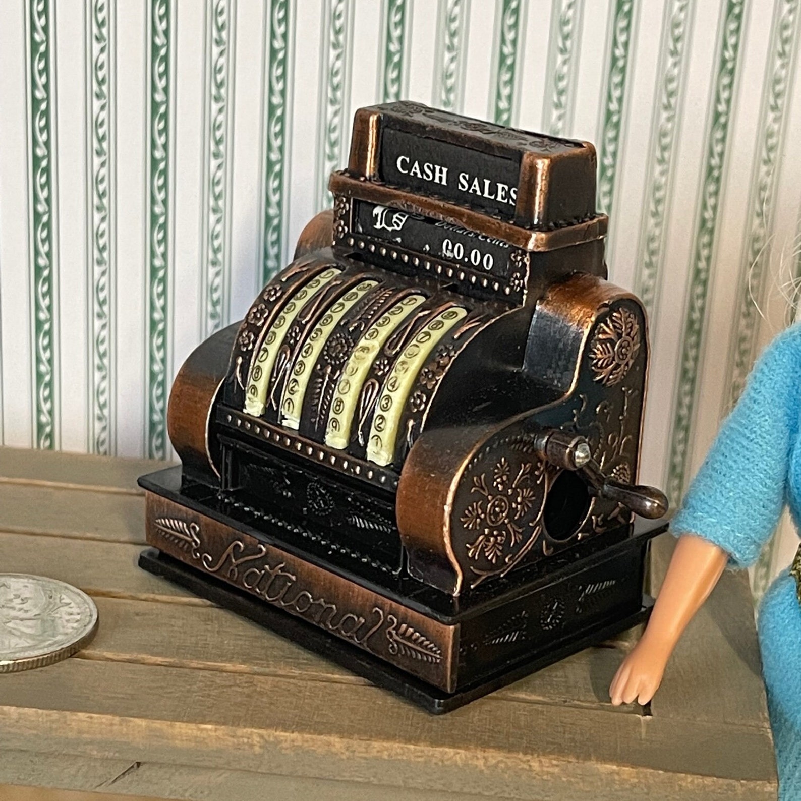 Dollhouse Miniature Large Size Old Style Metal Cash Register H048 - Etsy