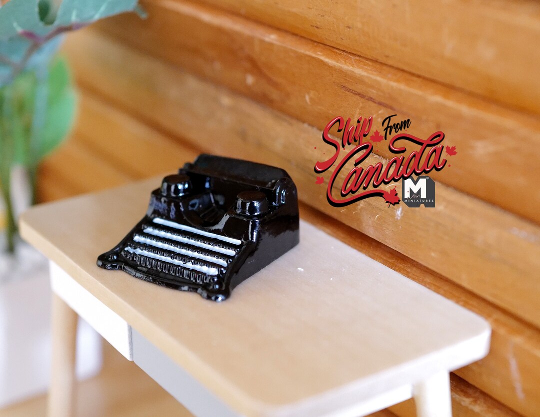 1:12 Dollhouse Miniature Black Typewriter - G057 - Etsy