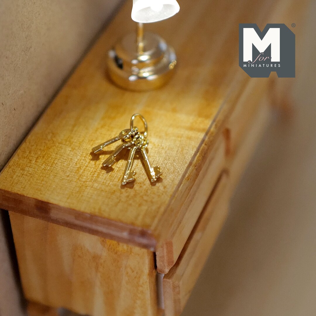 1:12 Miniature Key Ring and Keys Set of 4 - F060 - Etsy