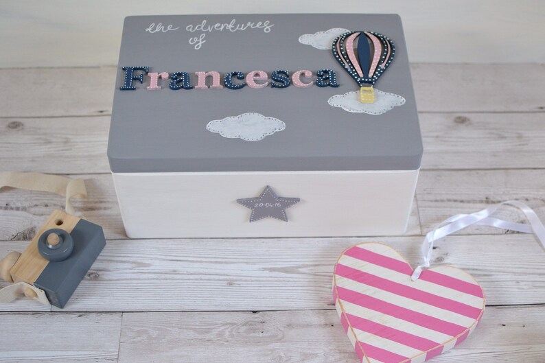 Personalised Wooden Keepsake Box Large Memory Box for Girls - Etsy UK