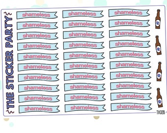 Shameless stickers | Etsy