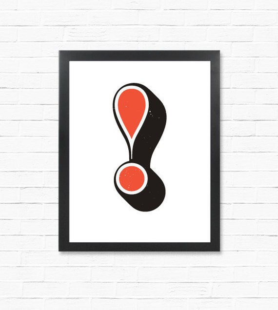 Exclamation Point Poster Typography Poster Digital Print | Etsy