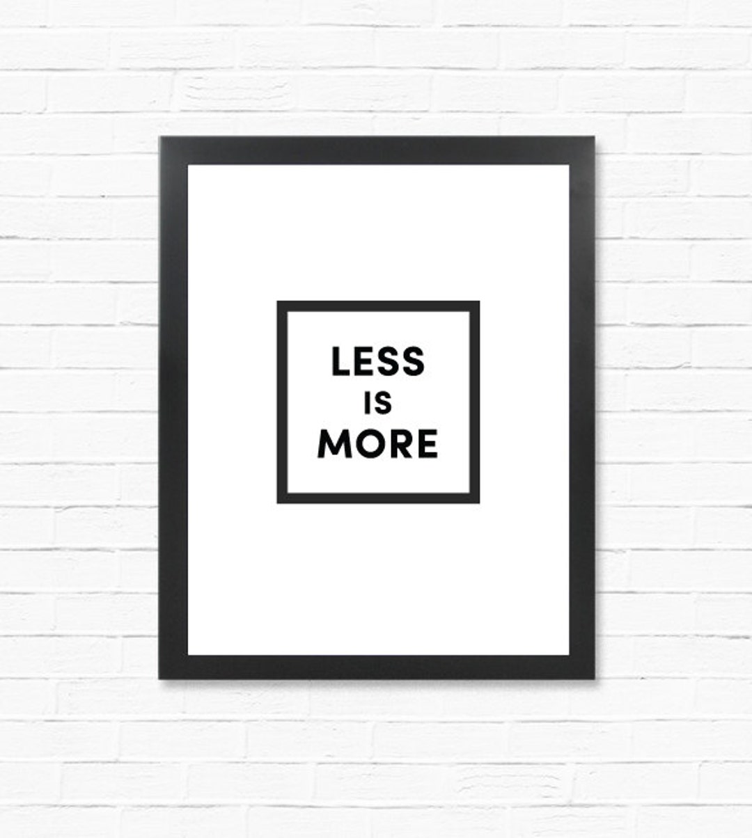 Minimalist Poster - Less is More - Minimalism - Digital Print ...