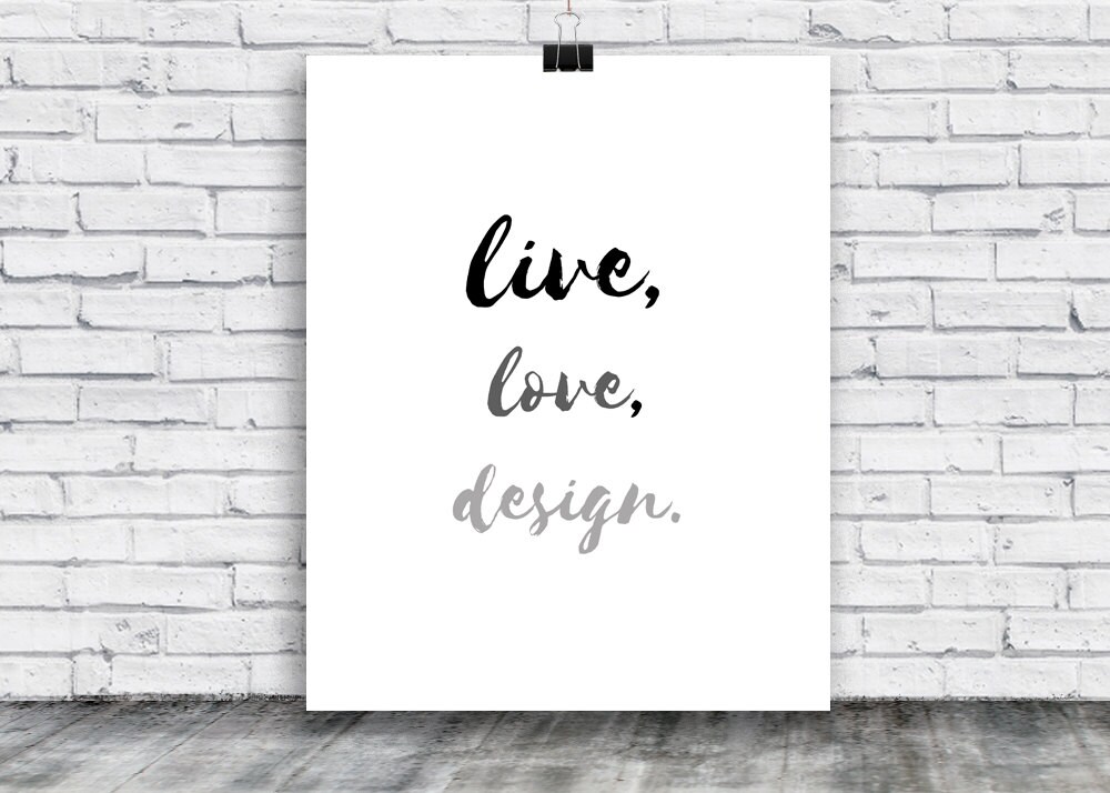Live Love Design Post - Design Poster - Graphic Design - Designer Gift ...