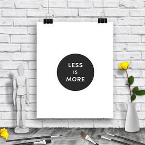 Less is More Poster - Design Principle Poster - Digital Print - Posters ...