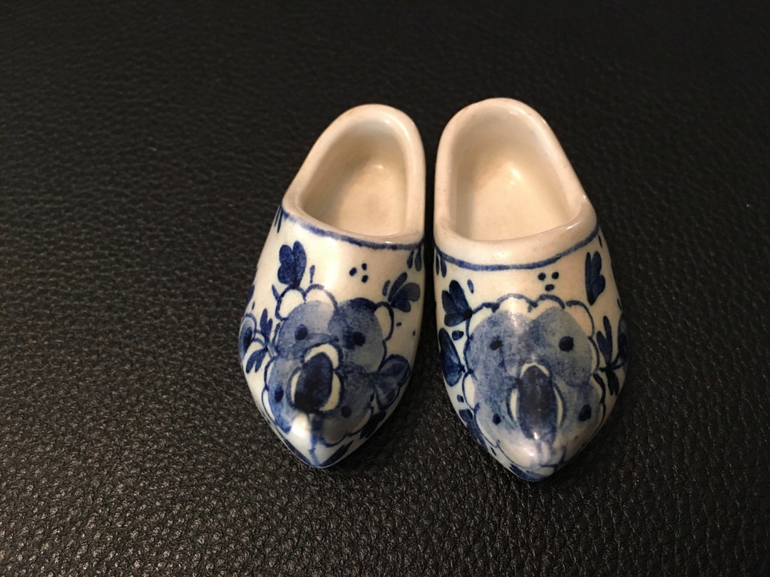 Tiny Hand-painted Delft Blue Clogs Made in Holland - Etsy