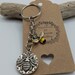 Bee Disc and Sparkly Yellow and Black Keychain Bag Charm, Save the Bees ...