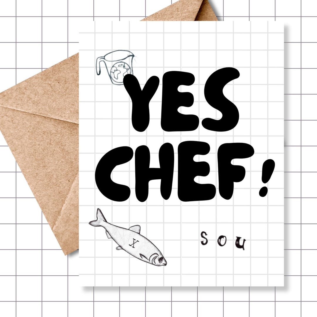 Yes, Chef! Greeting Card | Carmy's Tattoos | All Occasion Card - Etsy