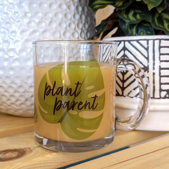 Plant Parent Clear Glass Mug Plant Person Coffee Mug Tea | Etsy