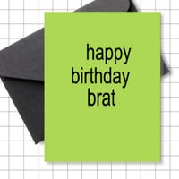 Brat Birthday Card - Etsy