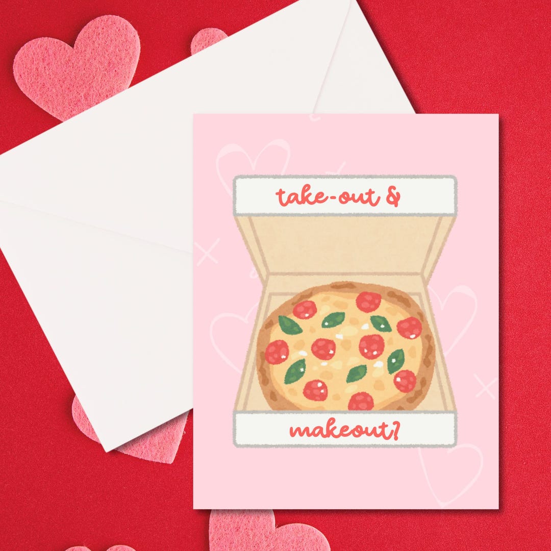 Valentine's Day 2025 Greeting Card Takeout & Makeout Romantic Card ...