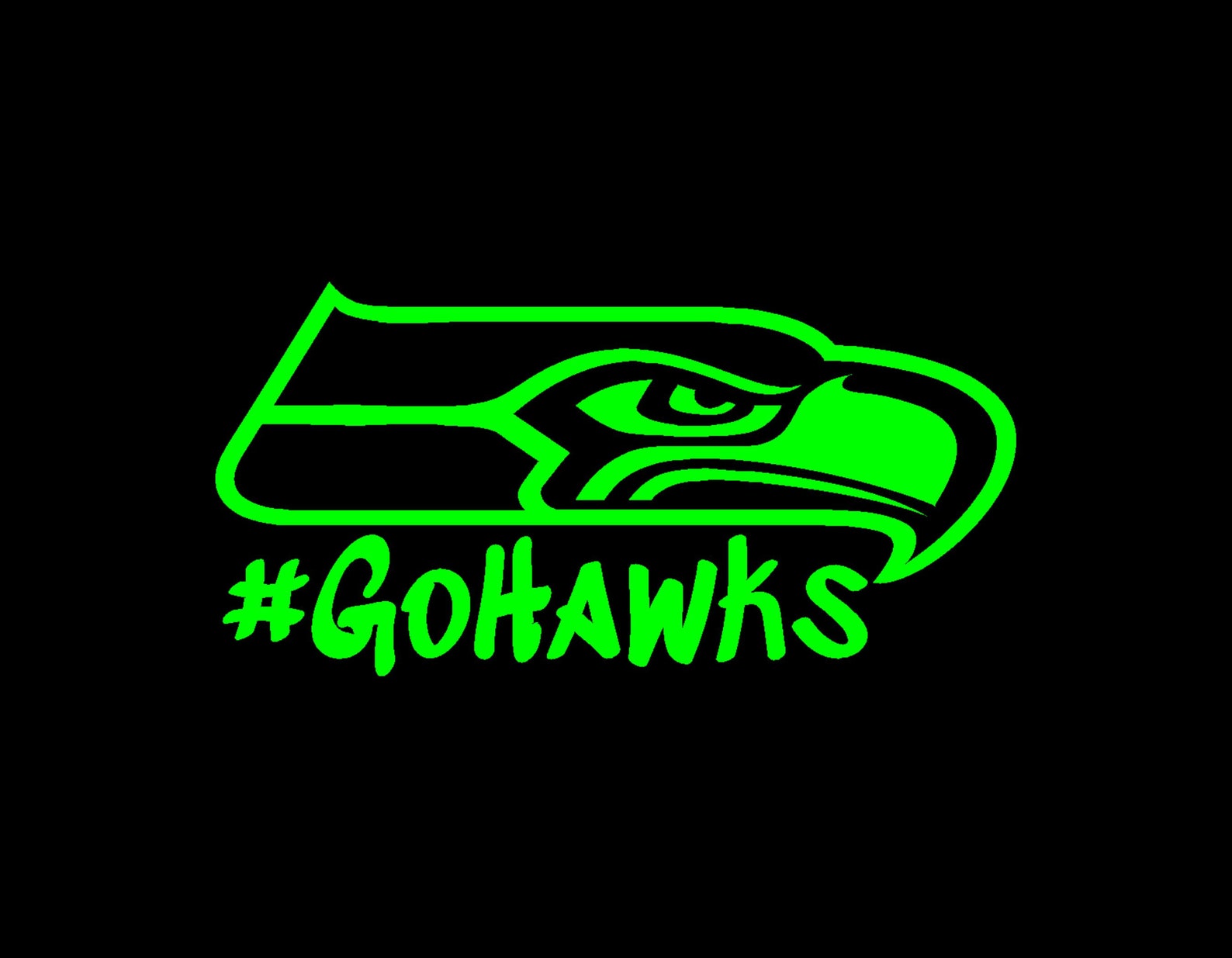 Hashtag Go Hawks Grafitti Script SEAHAWKS Vinyl Window Decal | Etsy