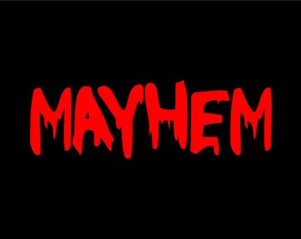 Mayhem Decal | Etsy