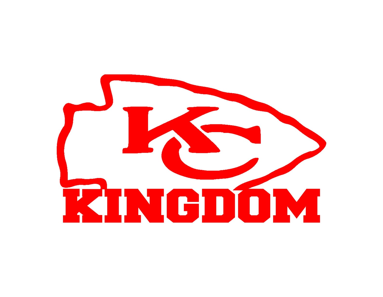 KC Chiefs Kingdom Vinyl Window Decal Pick Your Size and Color | Etsy