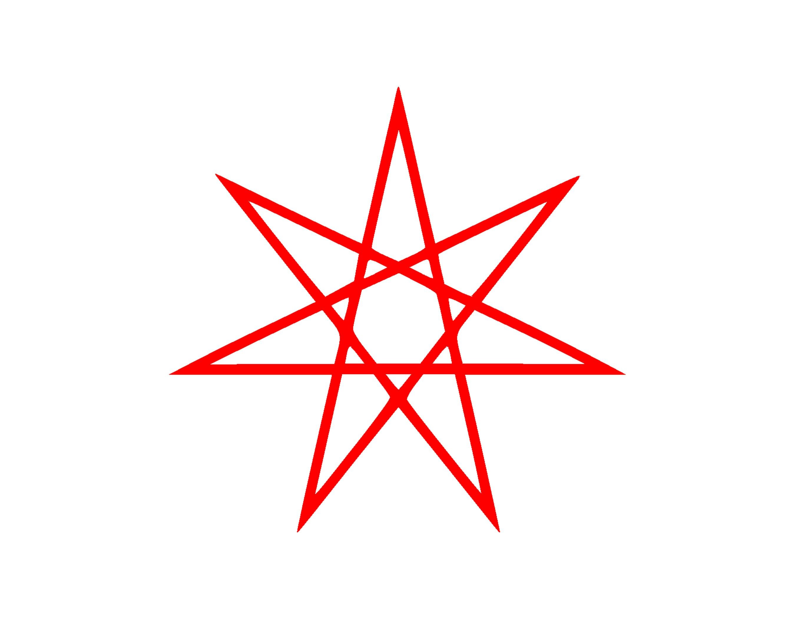 Star Heptagram Septagram Vinyl Window Decal Pick Your Size and | Etsy