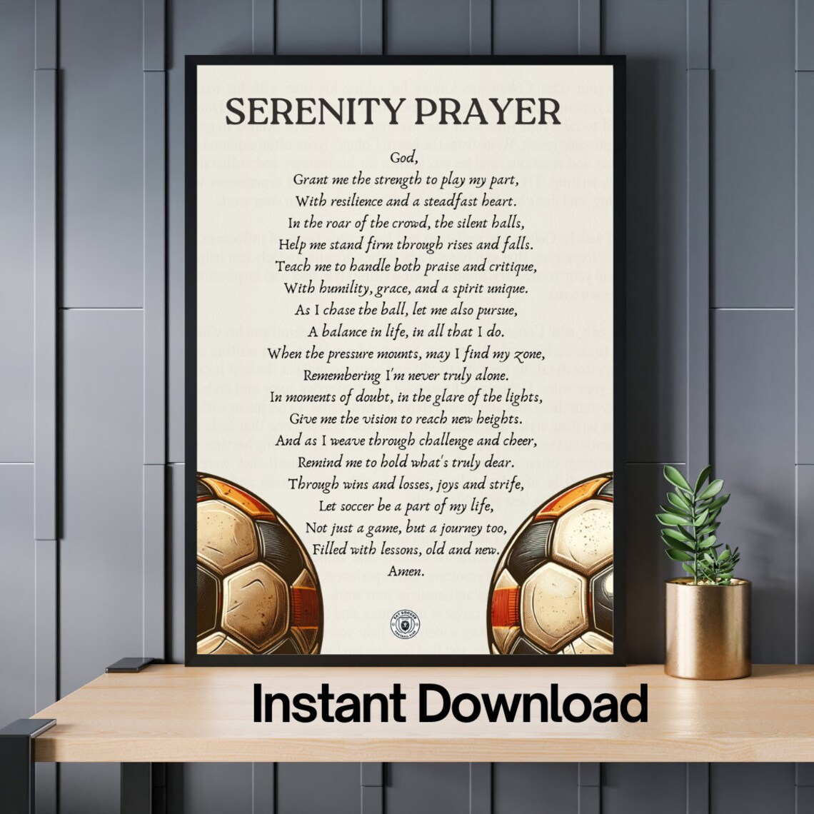 Elite Soccer Serenity Prayer, Soccer Teen, Soccer Prayer, College Care ...