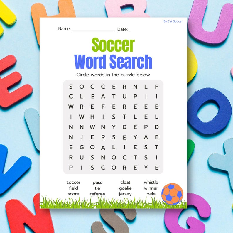 Soccer Word Search, Printable Kids Activities, Family Games, Family ...