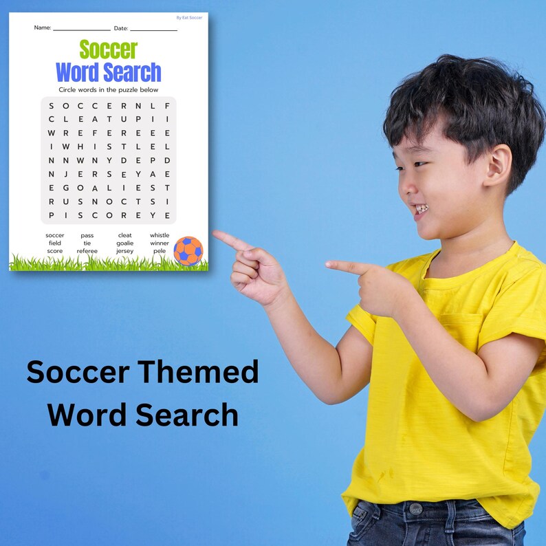 Soccer Word Search, Printable Kids Activities, Family Games, Family ...