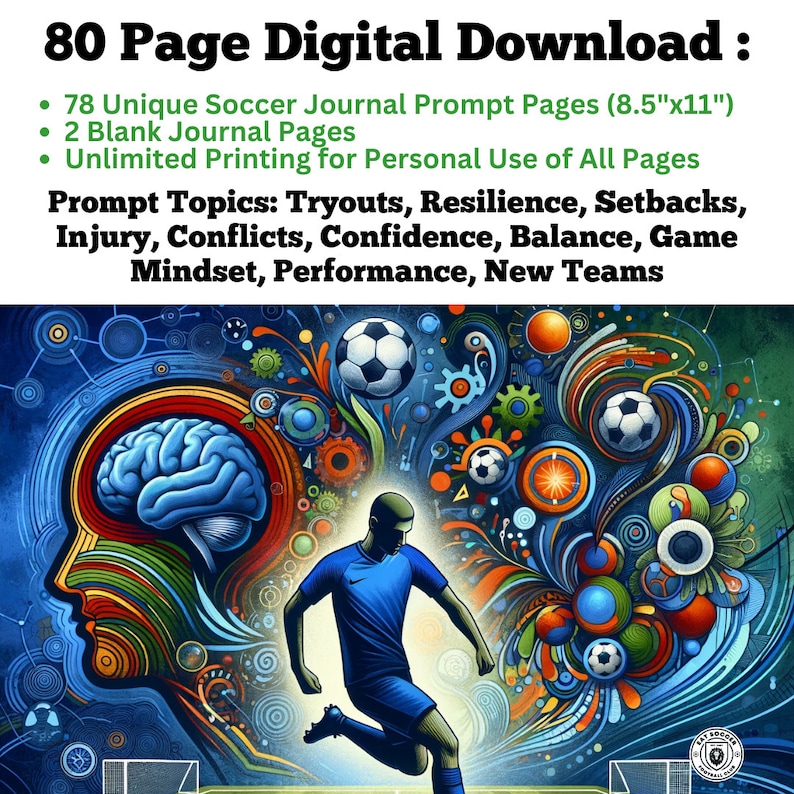 Soccer Journal Prompts: Teen Mental Health, Self-care (PDF) - Etsy