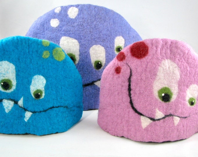 Monster Tea Cosy Felted Teapot Cozy Whimsical Goblin Tea - Etsy