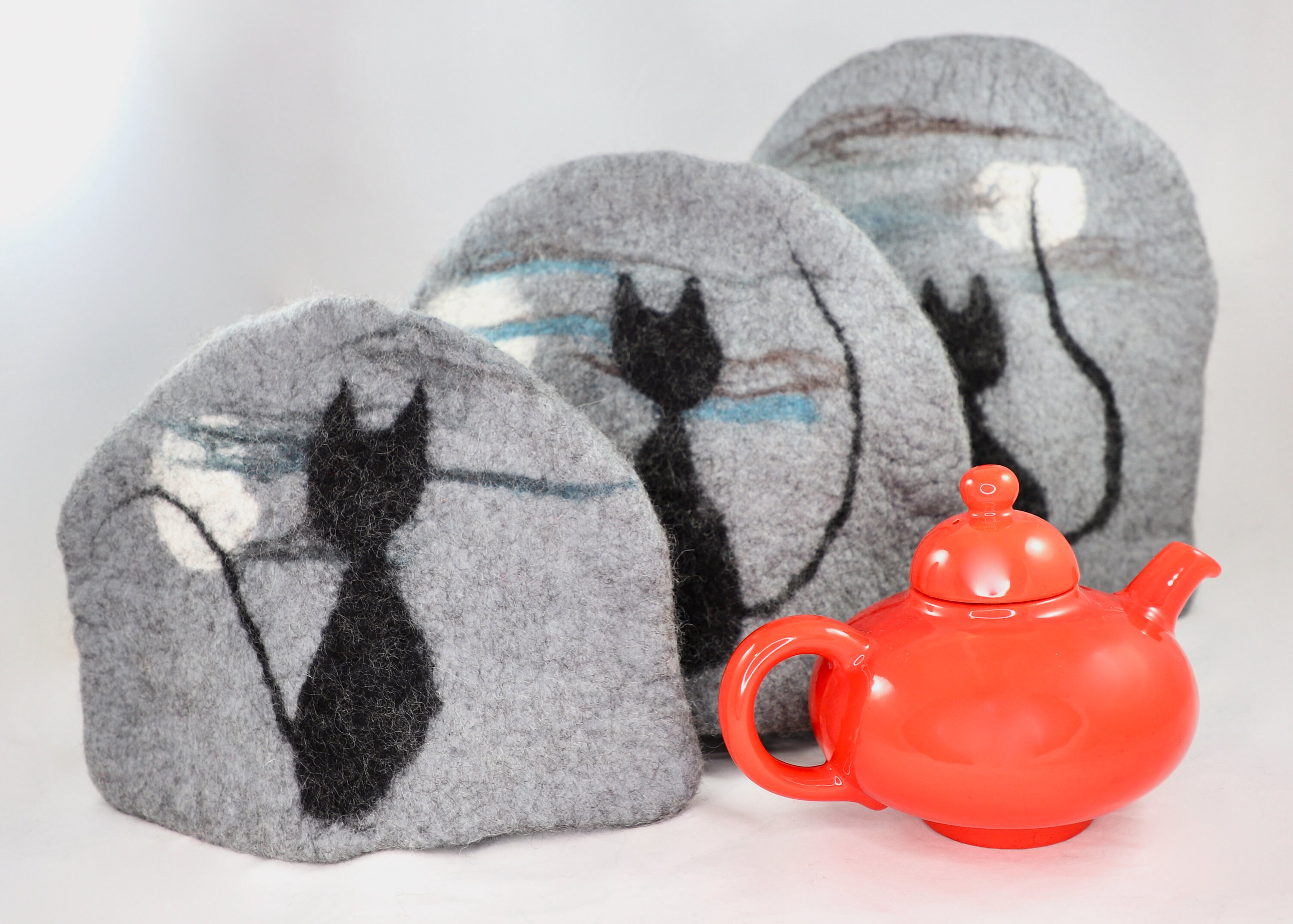 Cat Tea Cozy, French Press Cozy, Teapot Cozy, Cat Coffee Cozy, Felted ...