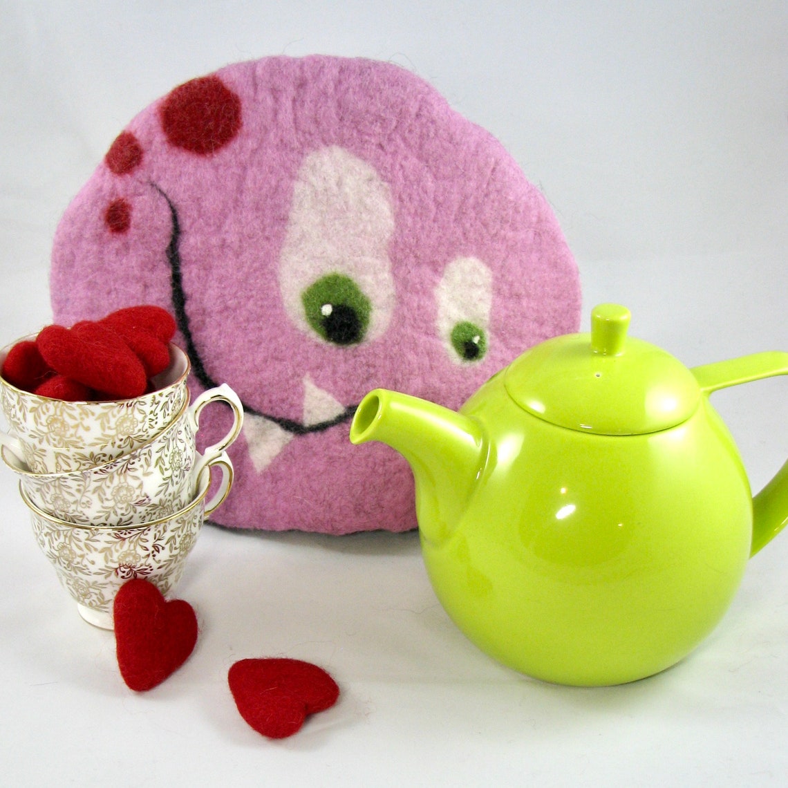 Monster Tea Cosy, Felted Teapot Cozy, Whimsical Goblin Tea Cozy ...