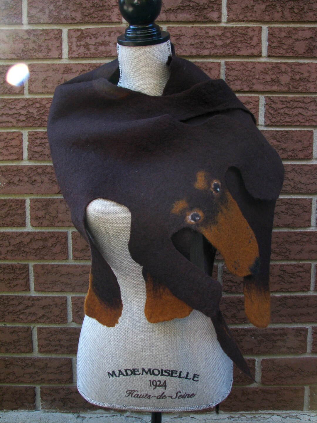 Animal Scarf, Whimsical Scarf, Wiener Dog, Dachshund Dog, Felted Dog ...