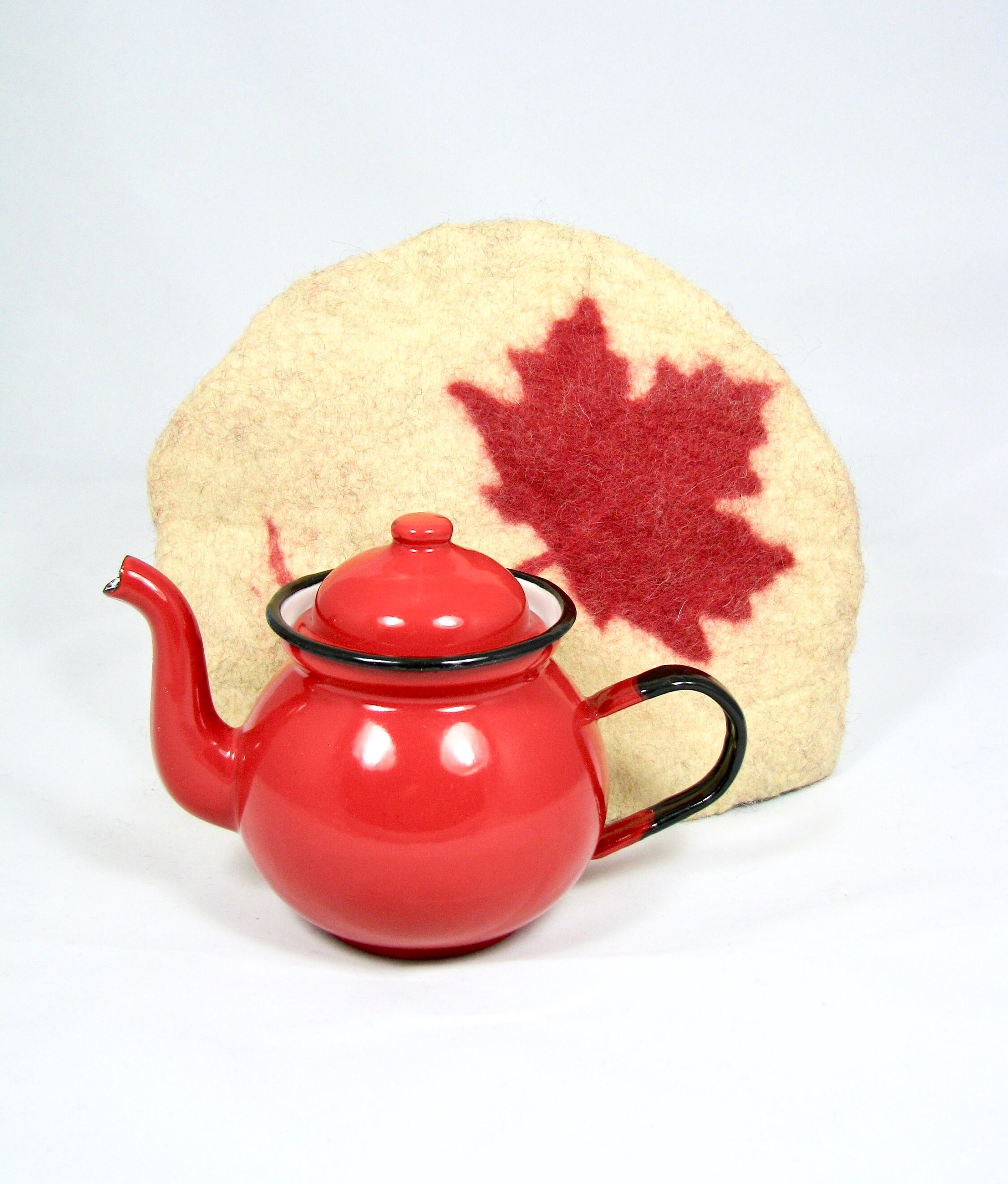 Maple leaf Tea Cozy Canada Felted Tea Cosy Fall decor teapot | Etsy