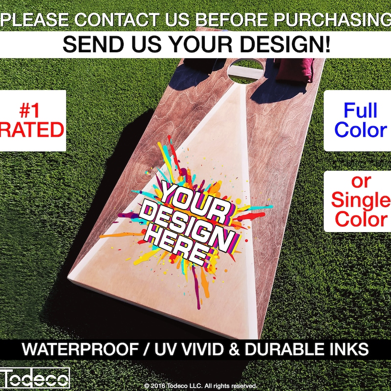 Custom Cornhole Vinyl Decals - Etsy