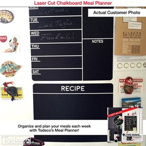 Meal Planner, Modern Chalkboard Weekly Meal Planner - Free Bonus Memo ...