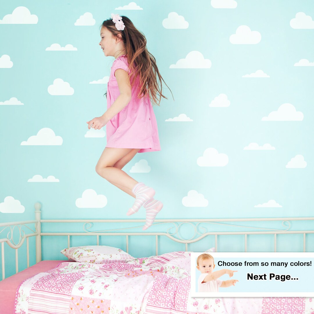 Clouds Wall Decal, Clouds Wall Stickers, Clouds Shapes Decal, Nursery ...